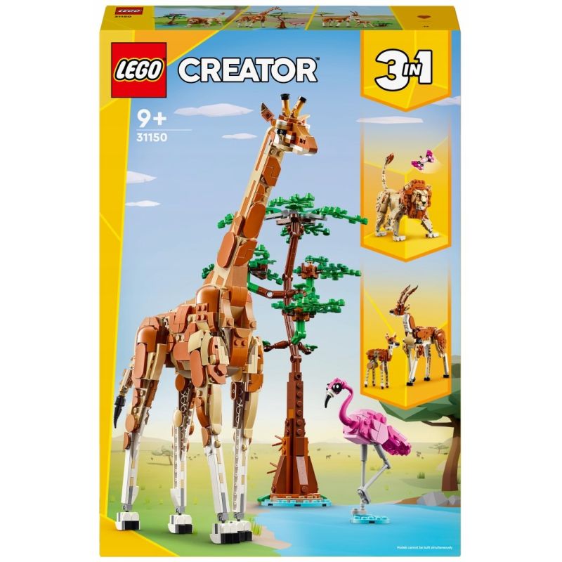 LEGO Creator 3w1 Dzikie zwierzęta z safari 31150 780 elementów 9+